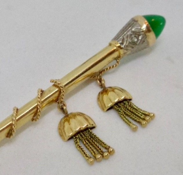 Fine Antique 18K Yellow & White Gold Chalcedony Rose Cut Diamond ...