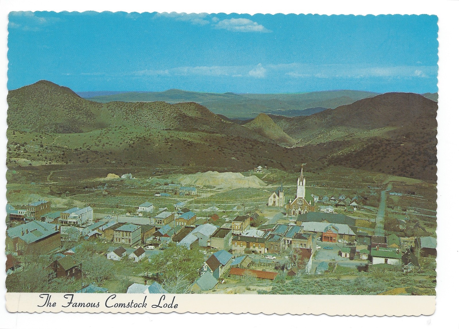 Famous Comstock Lode Virginia City Nevada Mining Camp City Scape ...