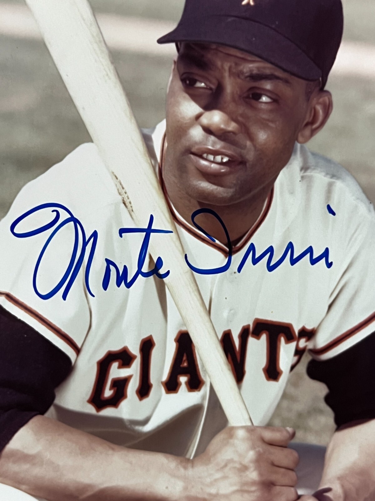 MONTE IRVIN NEW YORK GIANTS SIGNED AUTOGRAPH COLOR 8X10 PHOTO BAS ...