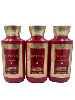 Bath & Body Works LOT 3 Luminous Daily Nourishing Body Lotion Cream 8 ...