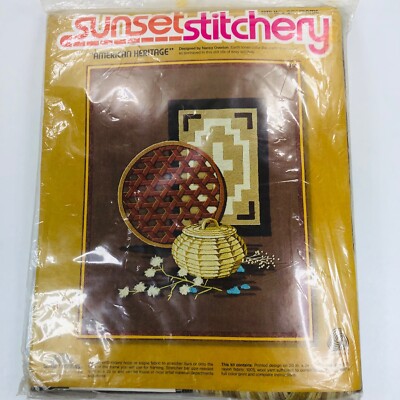 Sunset Stitchery Crewel Embroidery Kit American Heritage Still Life ...