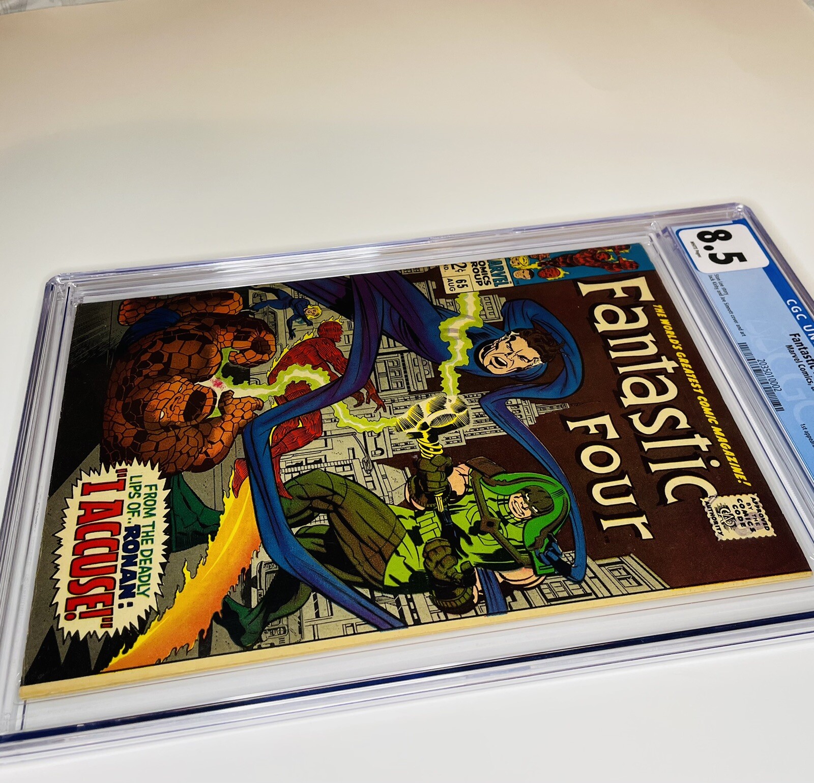 FANTASTIC FOUR #65 CGC 8.5 1ST RONAN THE ACCUSER MCU JACK KIRBY KEY ...