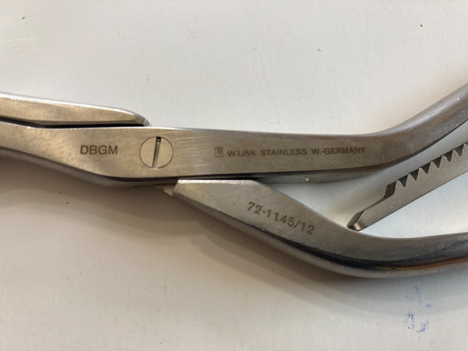 W. Link Bone Holding Forceps With Rachet Orthopedic Instrument 72-1145/ ...