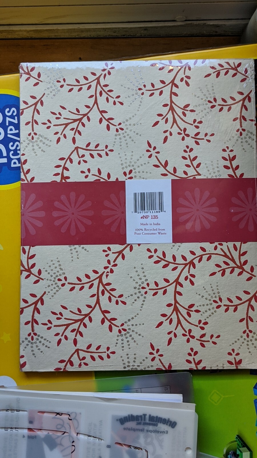 Shizen Decorative Handmade Cotton Paper Gold Red Coral Ivory Letter 8 ...