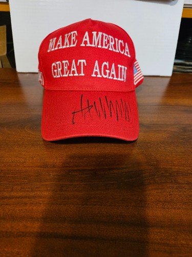 DONALD TRUMP PRESIDENT HAND SIGNED MAGA HAT 45-47 Hologram COA | eBay
