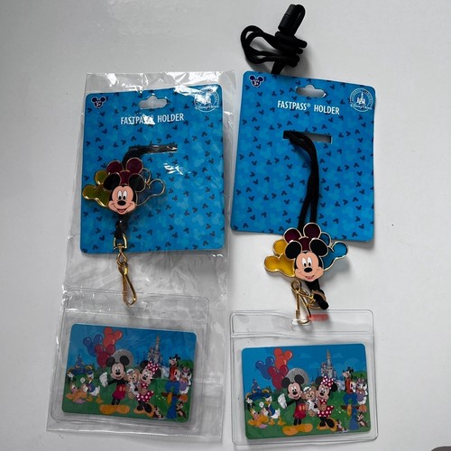 Disney ID Holder Storybook Mickey Mouse Balloons Lanyard | eBay