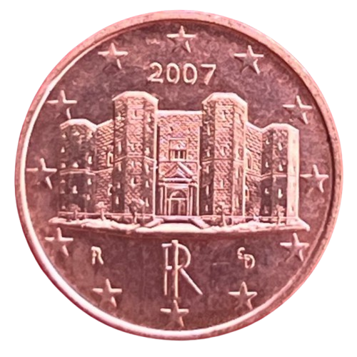 🇮🇹 Italy 1 Euro Cent 2007 Coin KM#210 Castel del Monte Copper C0003 | eBay