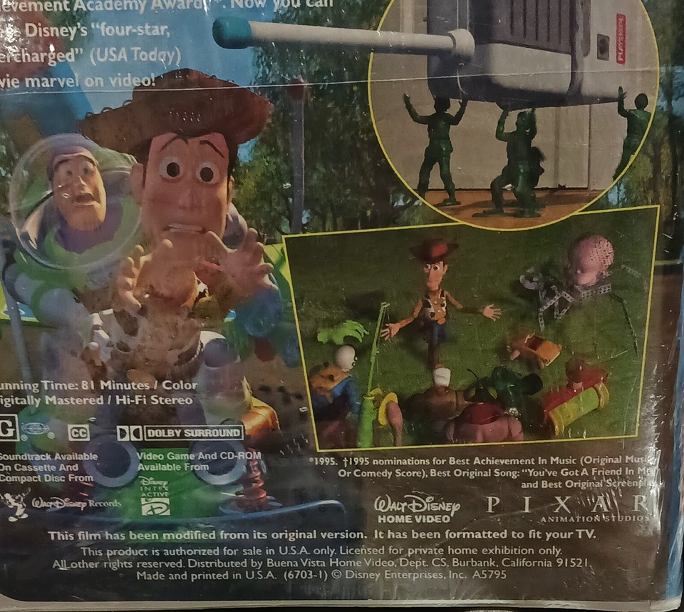 TOY STORY- Factory Sealed VHS Tape/Clamshell Case- Toys R US ...