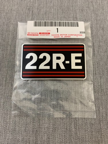 Genuine Toyota 22RE Engine Plate Decal 4Runner Pickup Celica Corona 80 ...