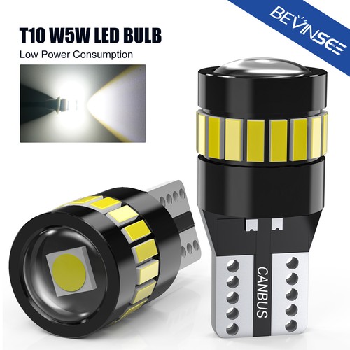 2 Pcs T10 W5W 194 168 LED Bulbs Canbus Error Free Instrument Lights W ...
