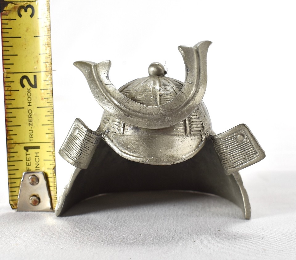 Japanese Miniature Pewter Metal Kabuto Shogun Samurai Helmet | eBay