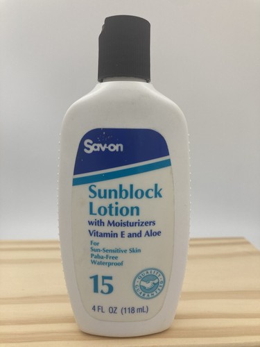 Vintage San-On Sunblock Lotion White And Blue Bottle Movie Prop Free ...