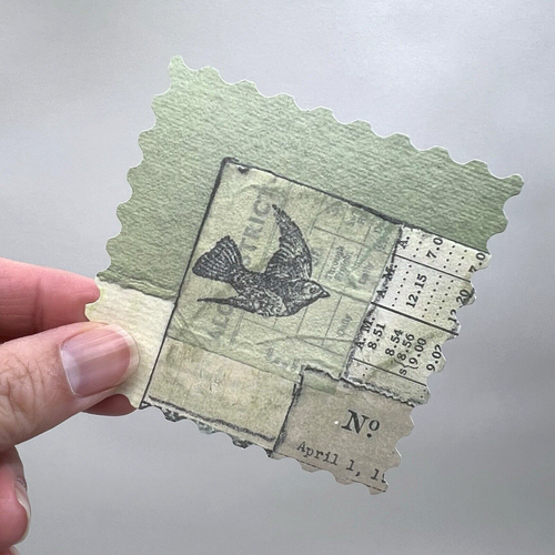 Collage Postage Stamp Shaped Paper 90 Sheets Junk Journals Scrapbooking ...