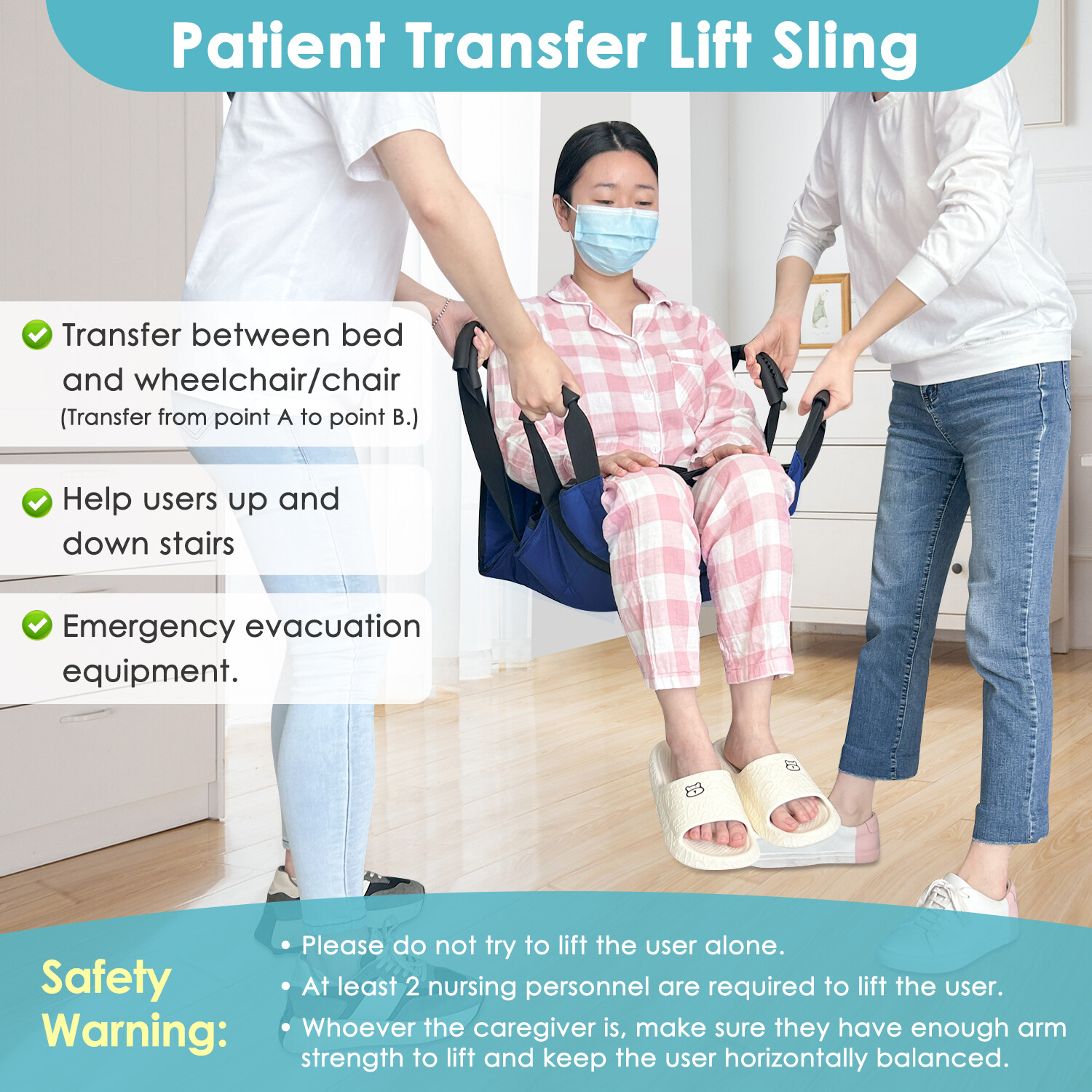 Patient Lift Stair Slide Board Transfer Emergency Evacuation Chair ...