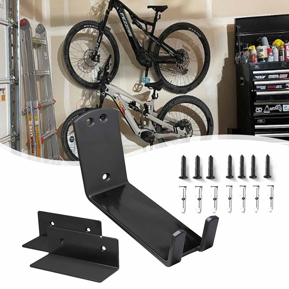 Wall Mounted Bike Rack Rubber Padded Pedal Hook For Garage Bike Storage ...