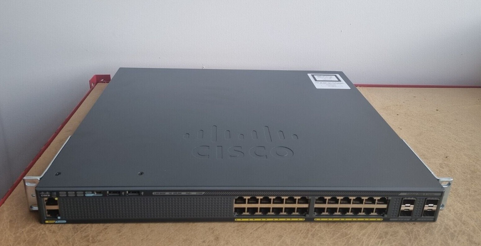 CISCO WS-C2960X-24PS-L SWITCH WITH C2960X-STACK MODULE | eBay