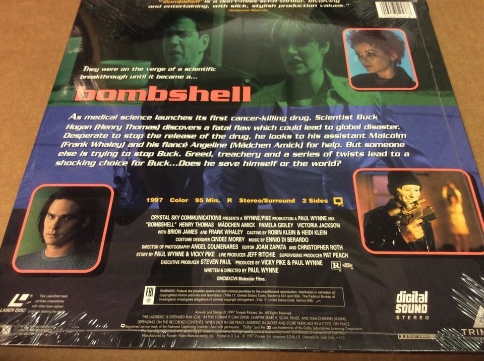 Bombshell Laserdisc Henry Thomas Madchen Amick Pamela Gidley SEALED ...