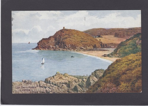 LYNTON POSTCARD. LEE BAY & ABBEY. A.R.QUINTON CARD NO.3935. | eBay