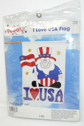 Patriotic I Love USA Banner - Yard Flag 28x40 4th July Labor Day Uncle ...