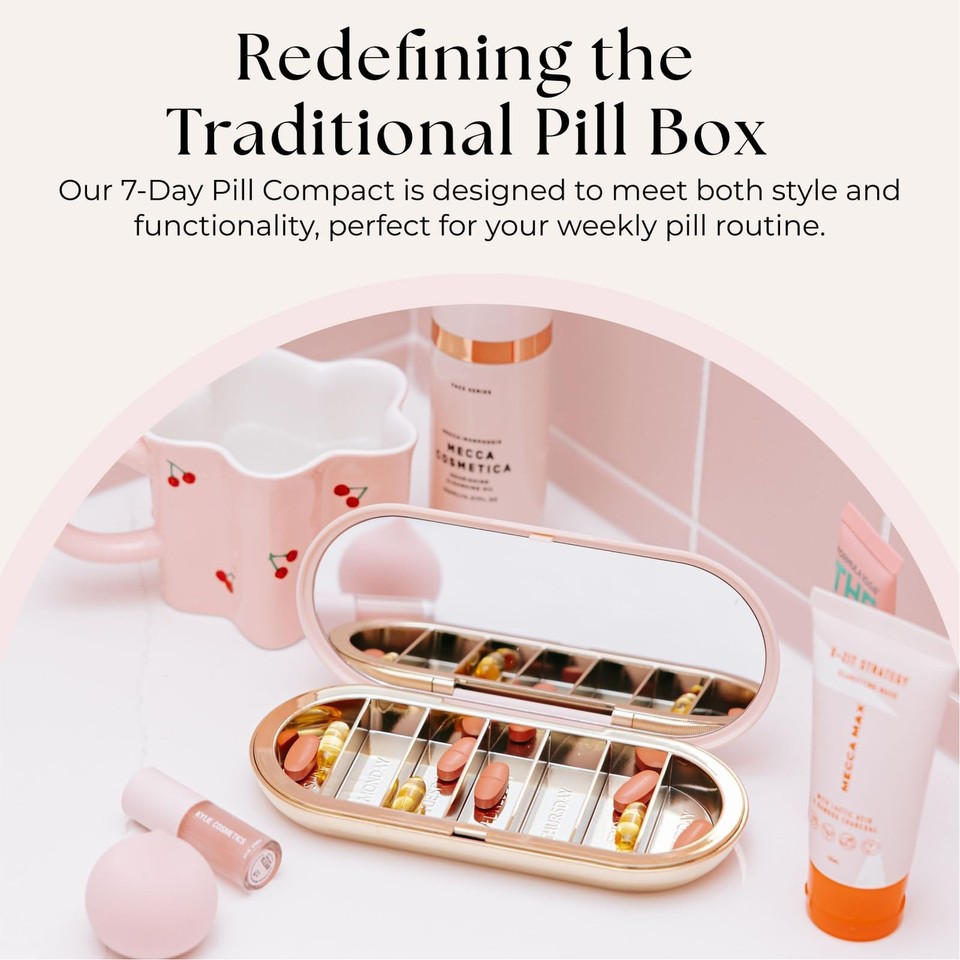 Dosey 7 Day Pill Compact Travel Pill Organizer - Pill Case with 7 Pill ...