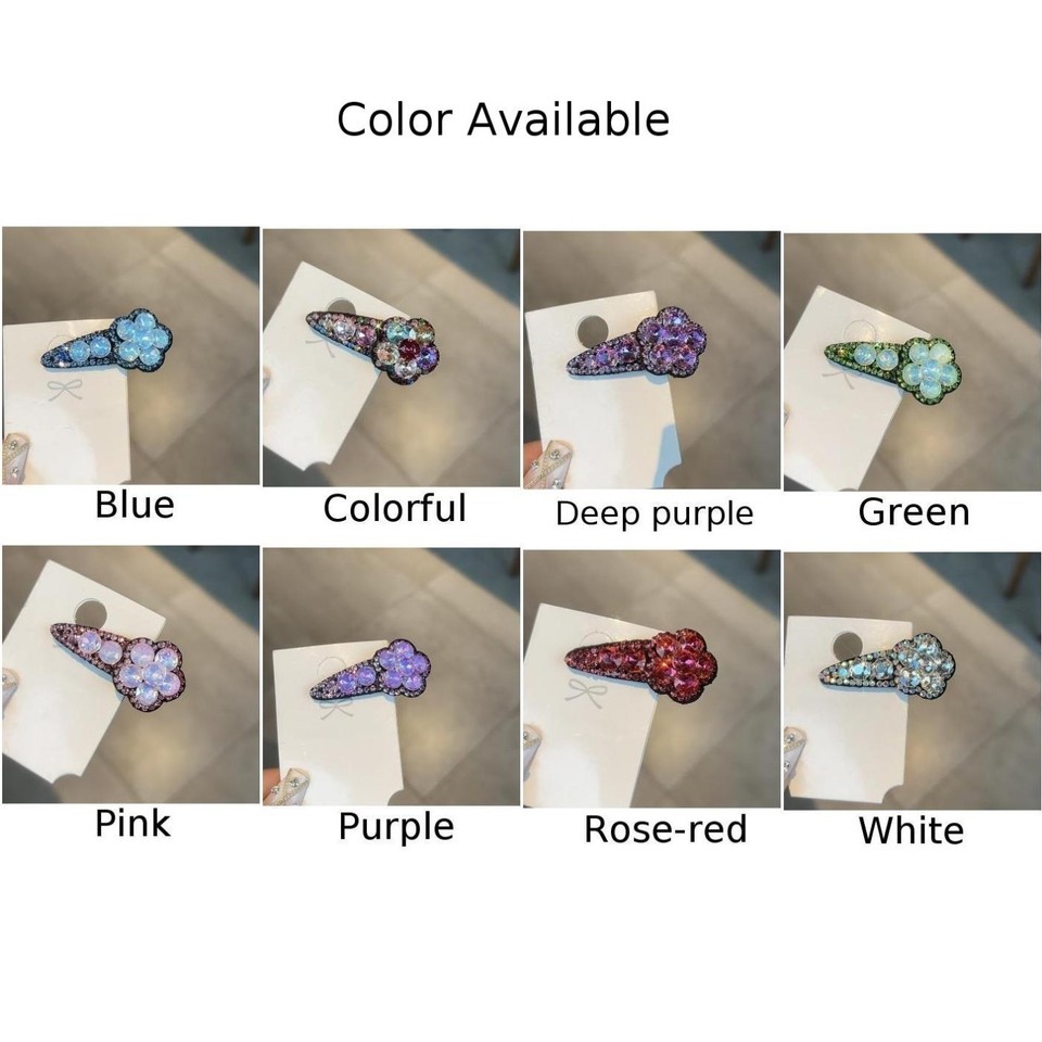 Delicate Flower Hair Clips for Women with Dazzling Rhinestones and ...