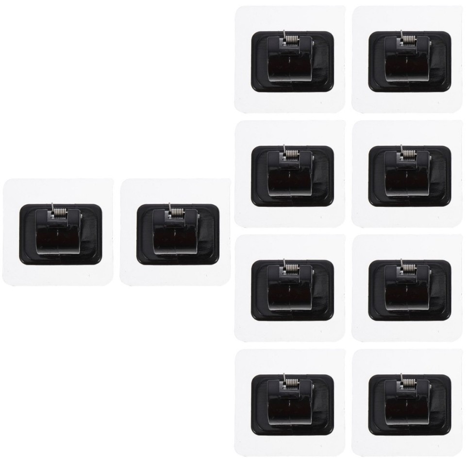 2 Pcs No Drill Curtain Rod Brackets Adhesive Hook Hooks for Rods | eBay UK