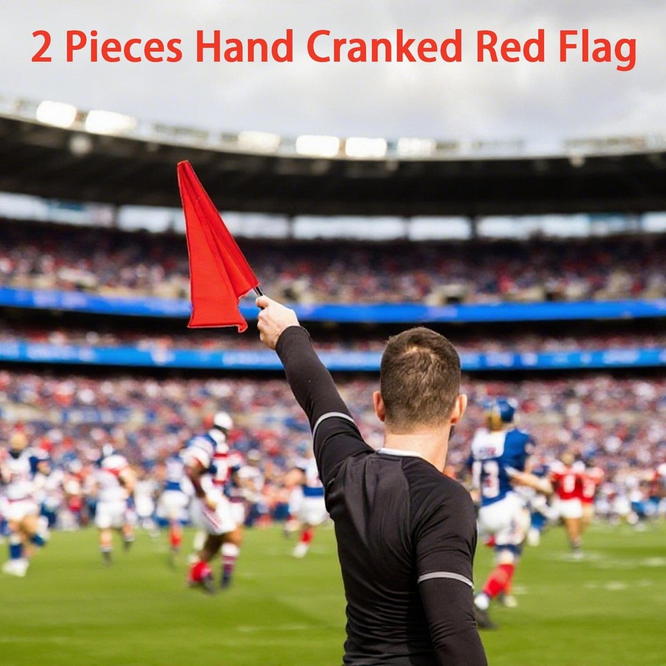 2Pcs Hand Cranked Commanding Referee Flags Traffic Signal Flags | eBay ...