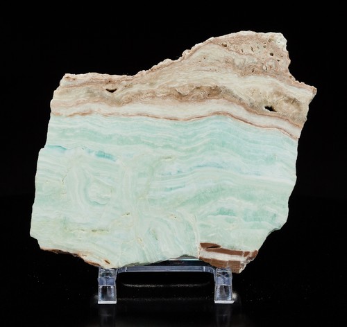 Caribbean Calcite Slab Blue Aragonite Slice from Pakistan 4.46” 5.0oz ...