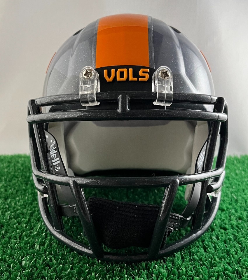 CUSTOM TENNESSEE VOLUNTEERS RIDDELL MINI HELMET - "SMOKEY GREY" | eBay