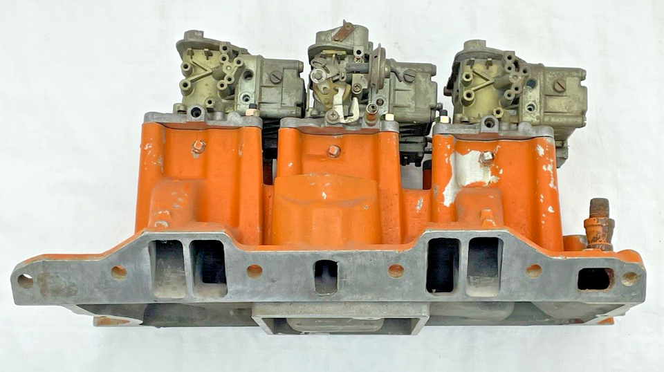 1970 Mopar 340 6 Pack Intake Holley Carbs Carburetors Direct Connect ...
