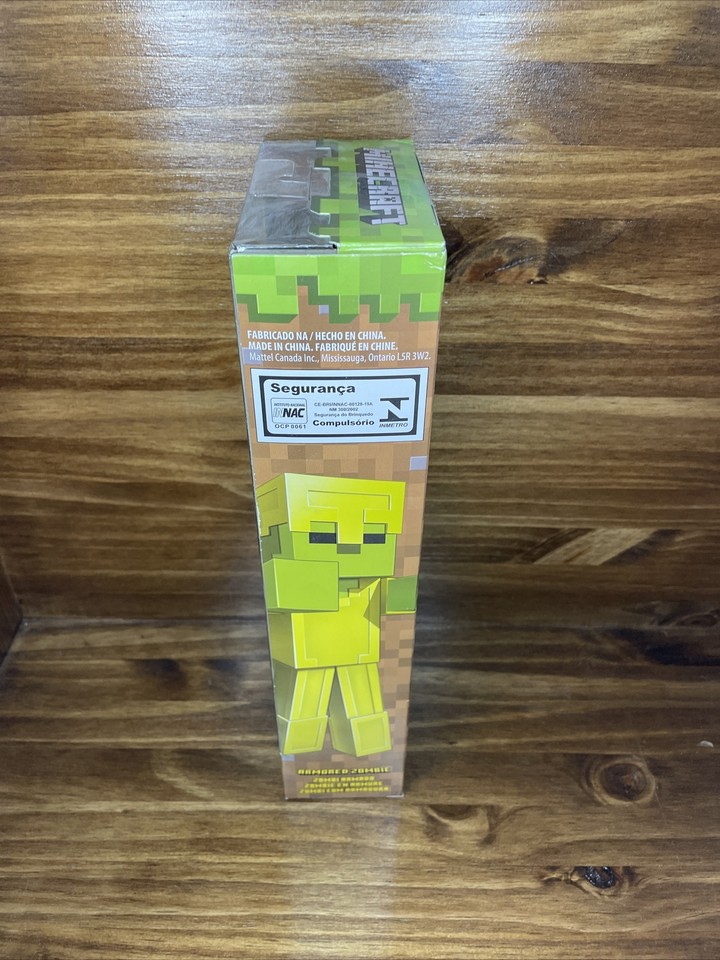 MINECRAFT Armored Zombie w/ Minecraft Game Authentic Articulation New ...