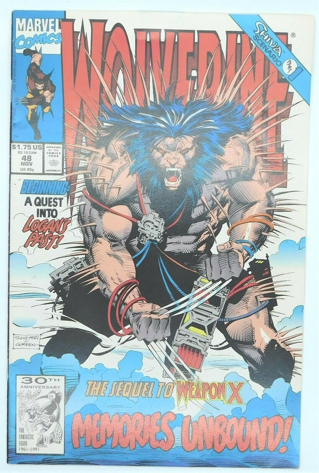 1991 WOLVERINE SHIVA SCENARIO PART 1 # 48 MARVEL COMICS COMIC BOOK | eBay