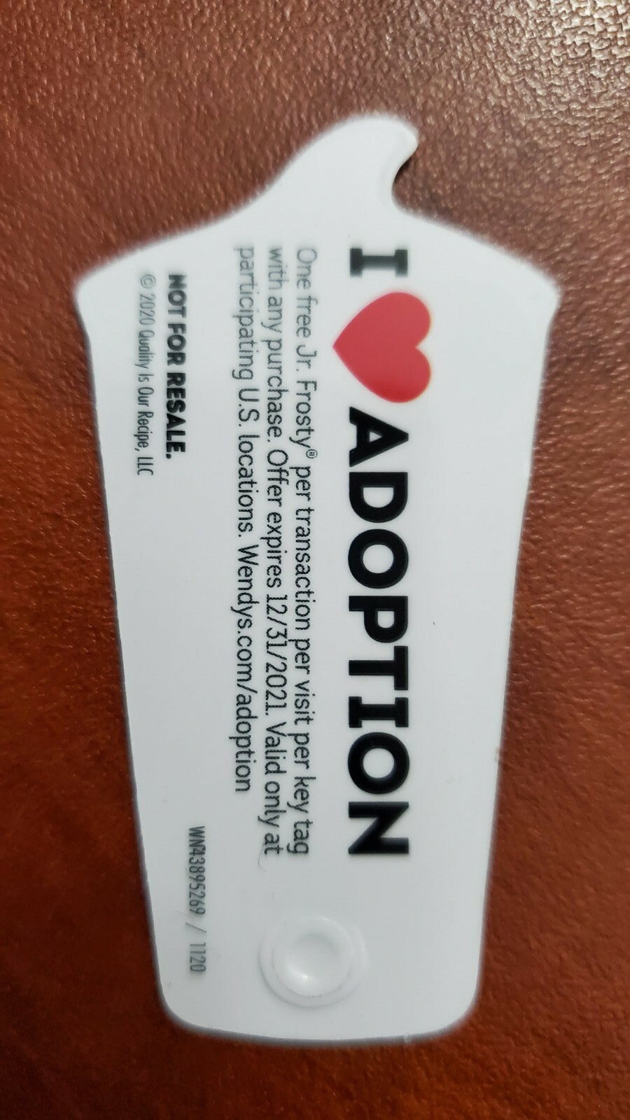 WENDYS FROSTY KEY TAGS ☆ NEW ☆ COLLECTIBLE FOR 2021 | eBay