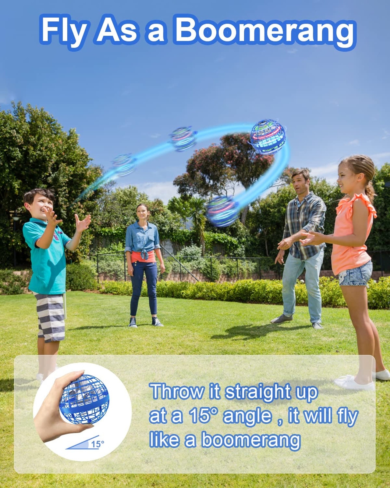 XINHOME Flying Ball Orb Toys Hover Soaring Flying Toy Globe Shape Magic ...