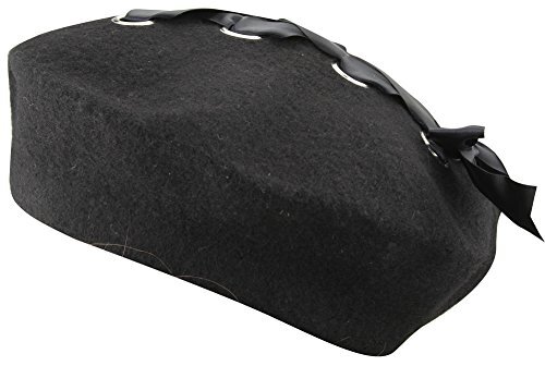 Womens French Artist Solid 100% Wool Beret Hats with Rivets One Size ...
