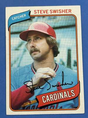 Steve Swisher Autograph Signed 1980 Topps St Louis Cardinals | eBay