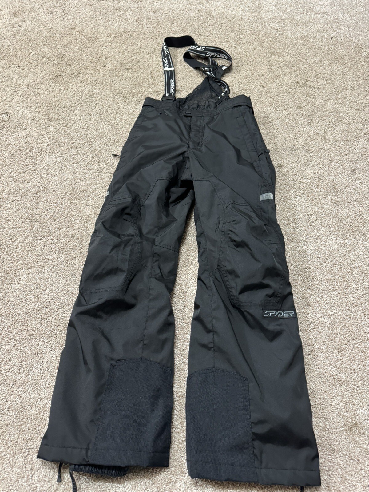 Spyder Show Boarding Winter Overalls Bibs Mens Sz S Black Zip Leg ...
