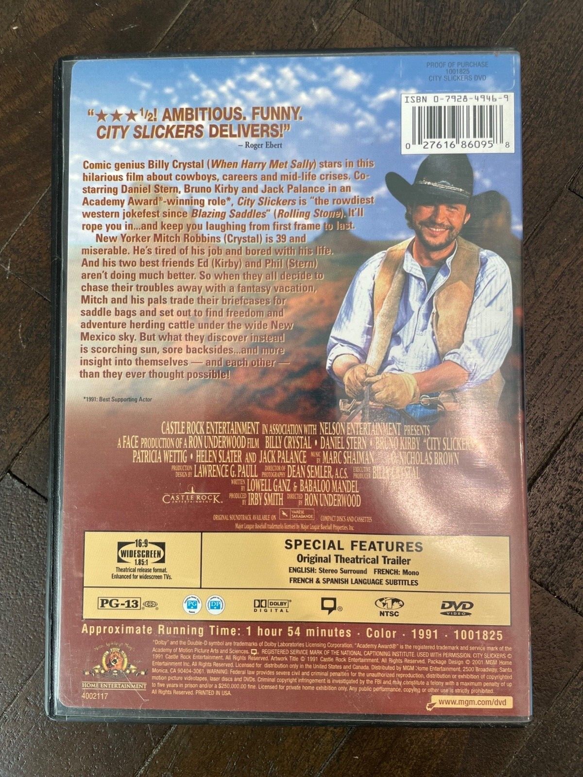 City Slickers (DVD, 2001) Billy Crystal Jack Palance Bruno Kirby ...