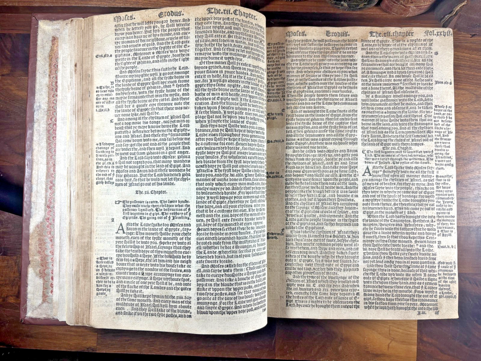 Tyndale Bible 1551 Small Folio OT, Apocrypha, NT Wood Cut Engravings ...