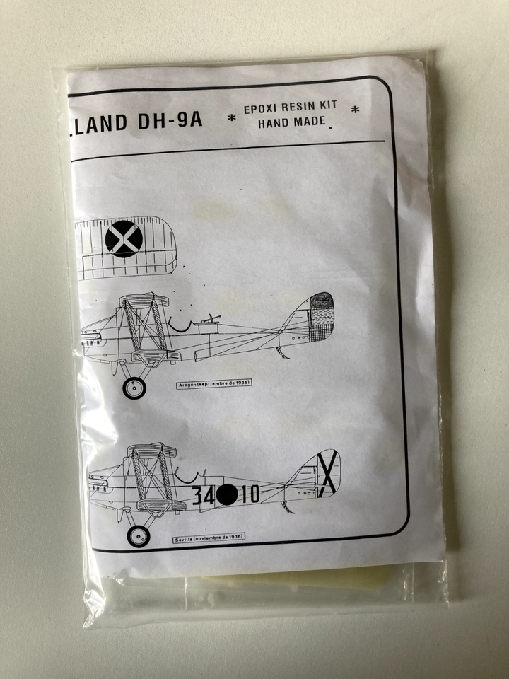 RARE 1/72 scale CZECH MASTER RESIN (CMR) model kit, De Haviland DH-9A ...