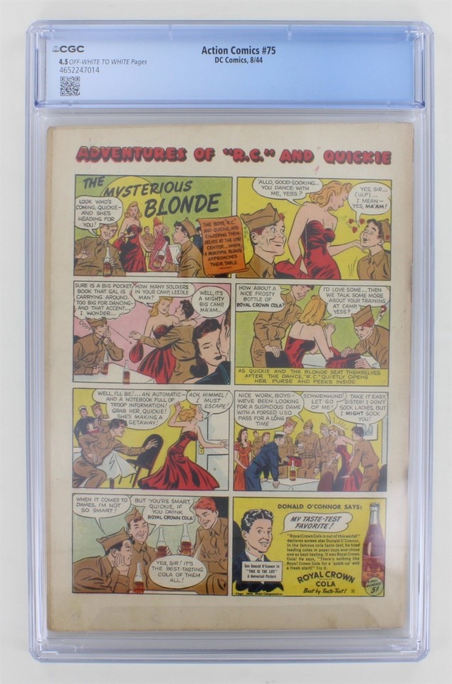 Action Comics #75 Superman CGC 4.5 DC Comics 1944 Wayne Boring Cover ...