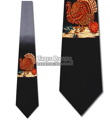 Turkey Ties Thanksgiving Necktie Mens Holiday Neck Tie Brand New | eBay