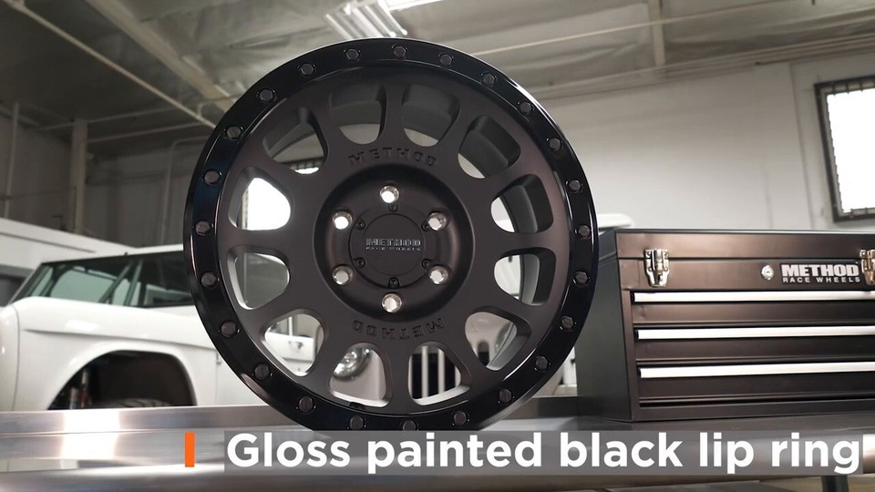 1-17x8.5 Method MR305 Wheels Double Black Rims Fit 5lug Jeep Wrangler ...