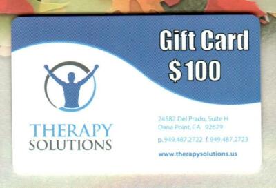 THERAPY SOLUTIONS Collectable 2011 Promotional Gift Card ( $0 - Expired ...