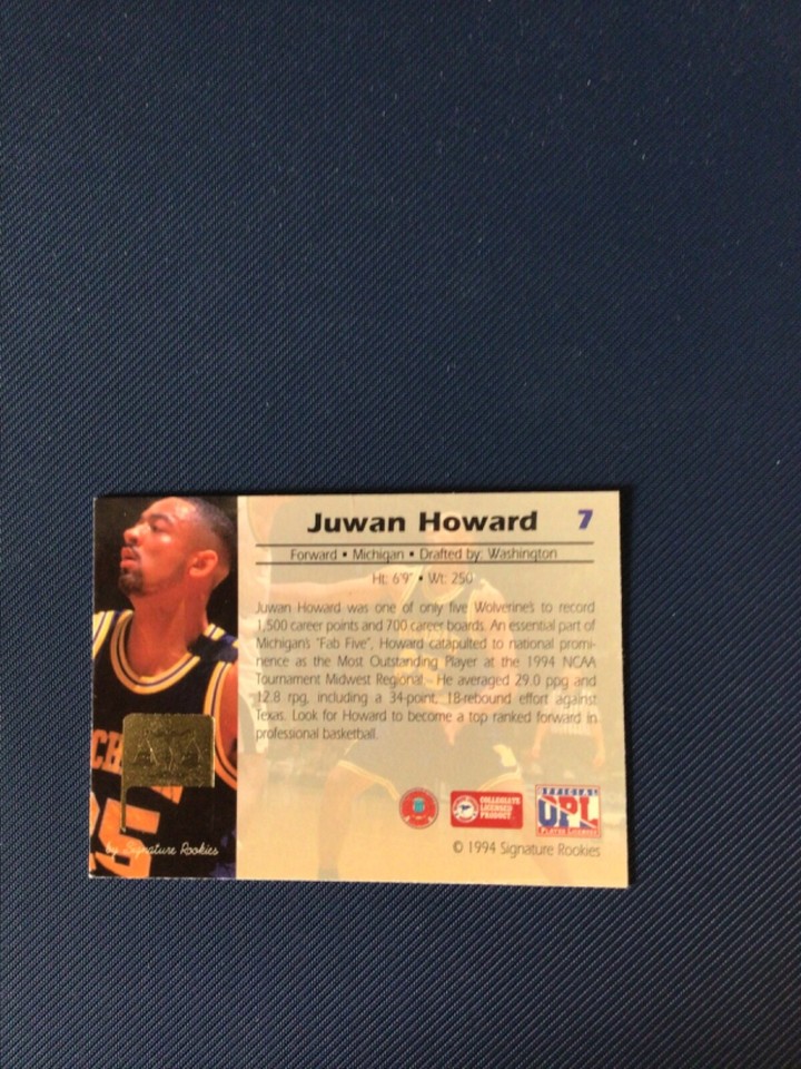 1994 Signature Rookies Juwan Howard Gold Standard Rookie Card | eBay