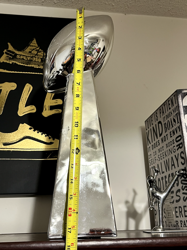 2X Champs Philadelphia Eagles Football Replica Lombardi Trophy-Chrome ...