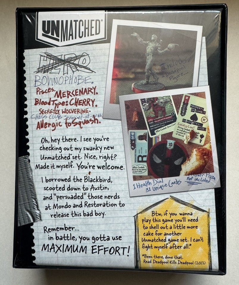 Mondo Games Unmatched: Deadpool Board Game 810041484970 | eBay