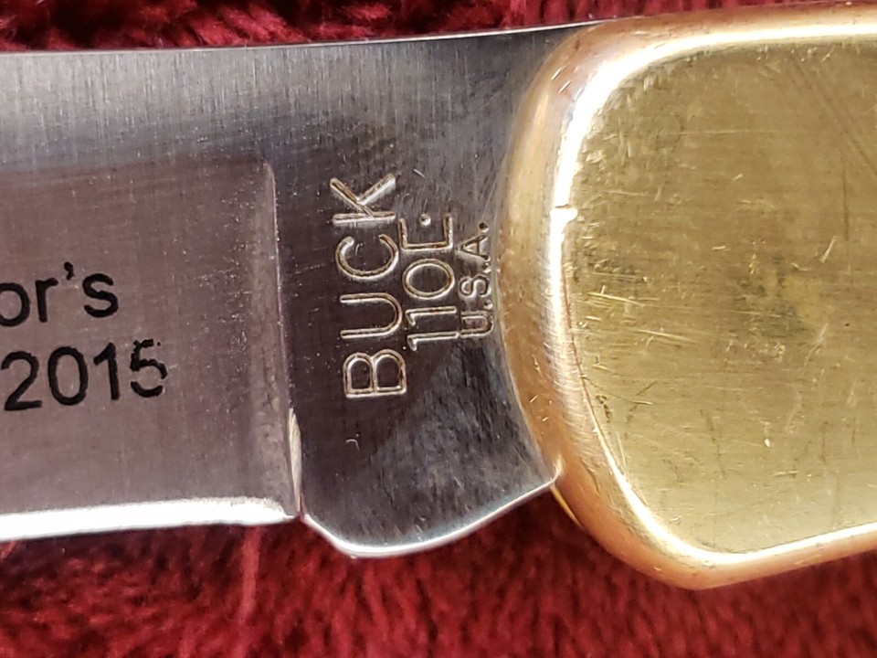 Buck USA 110 Collectors Edition 2015 Lockback Knife Wood Handle | eBay