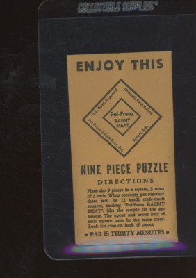 Pel-Freez Rabbit Meat 9 Piece Puzzle | eBay