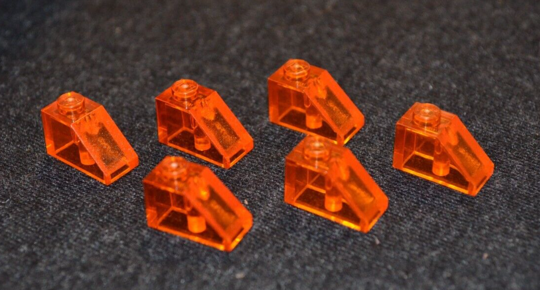 (6) 1x2 Translucent Orange Slope Bricks ~ New Lego Parts ~ | eBay